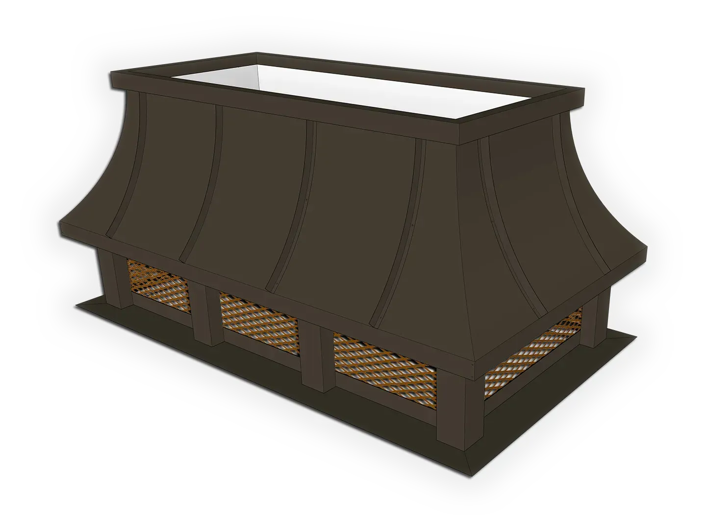 Concave Roof Chimney Cap - Durable Steel Design